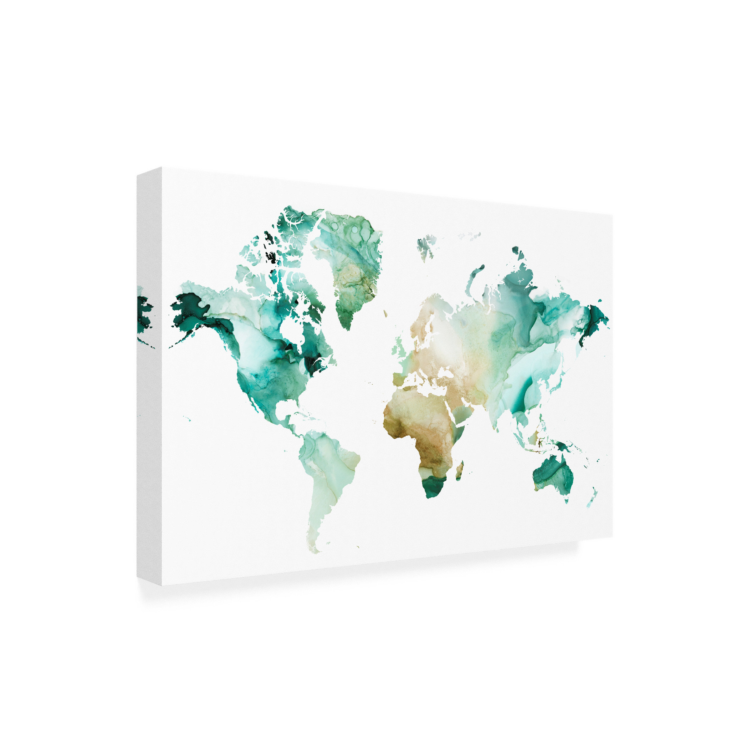 Wrought Studio™ Grace Popp Geode World Map I Canvas Art | Wayfair