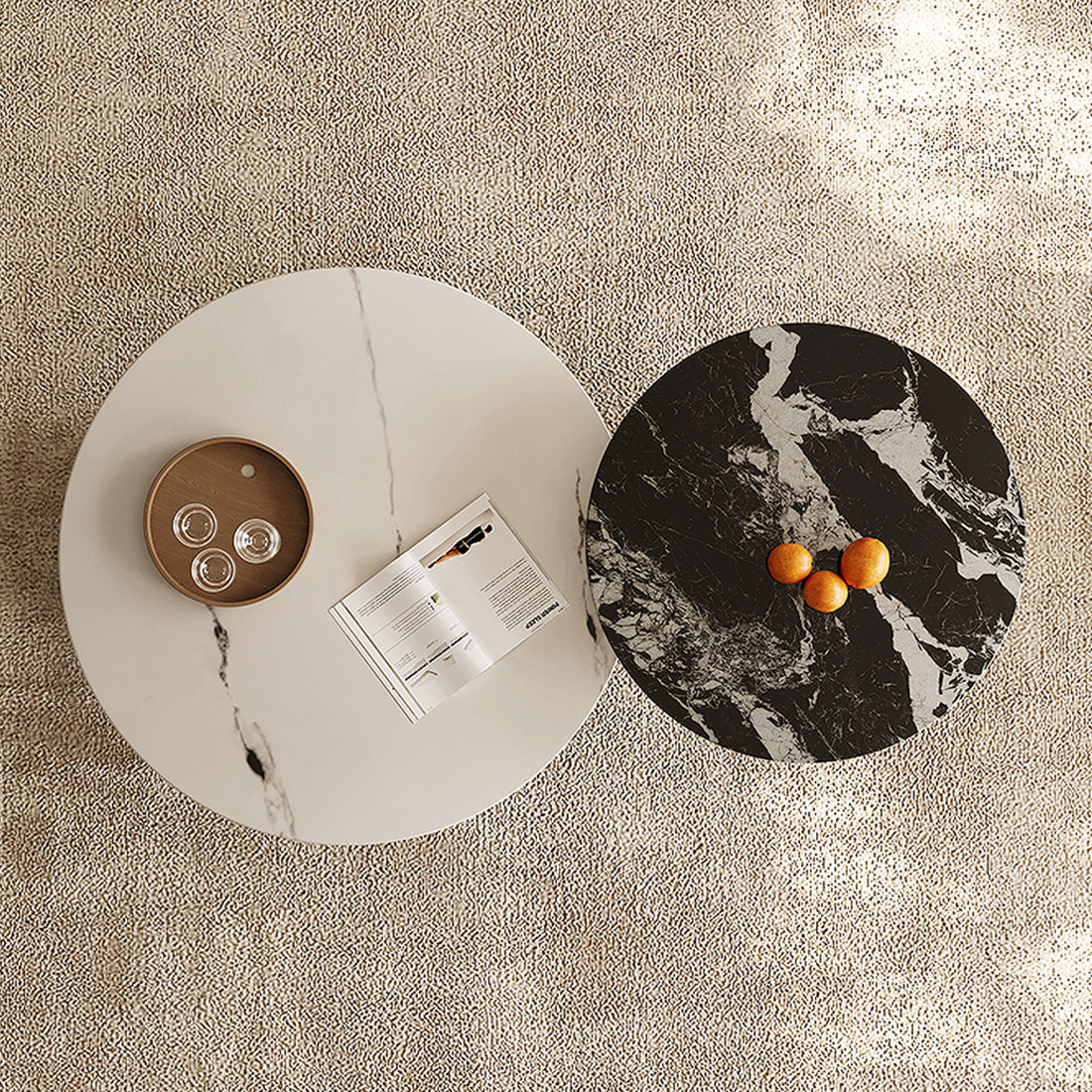Orren Ellis Modern Microcrystalline Stone Coffee Table | Wayfair