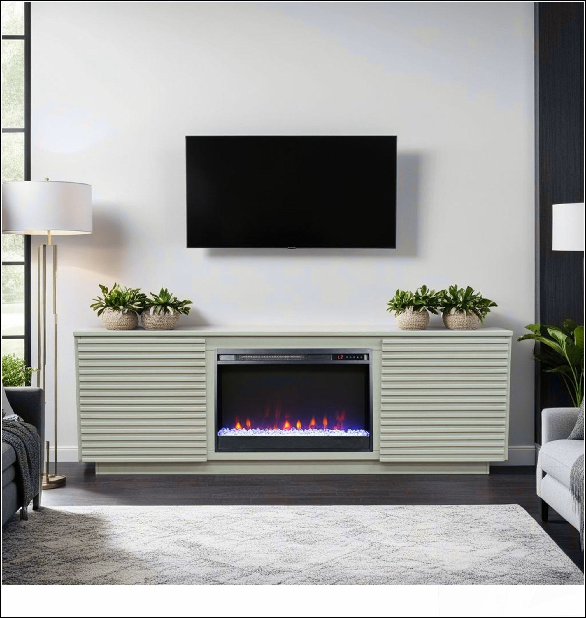 Orren Ellis 73 inch Fireplace TV Stand for TVs up to 85 inches ...
