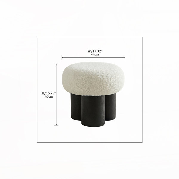 Ivy Bronx Teddy Fabric Mushroom Stool Ottoman - Wayfair Canada