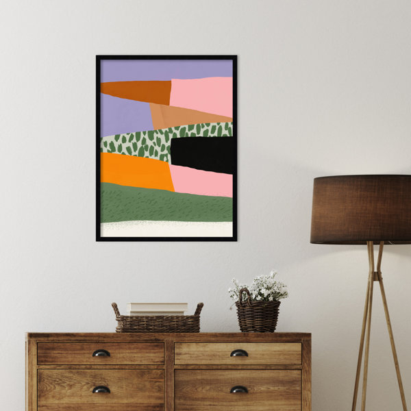 Ivy Bronx Abstract Minimalism Collage 02 by Little Dean Wood Framed ...