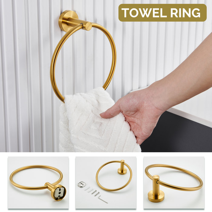 AngleSimple 4 - Piece Bathroom Hardware Set & Reviews | Wayfair