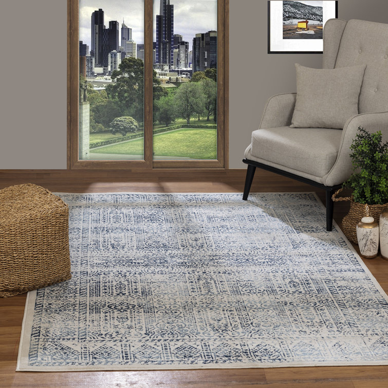 Surya B.V. Light Blue/White Rug | Wayfair.co.uk