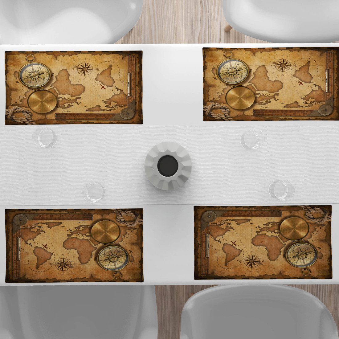 East Urban Home Map 18.5" Placemat | Wayfair