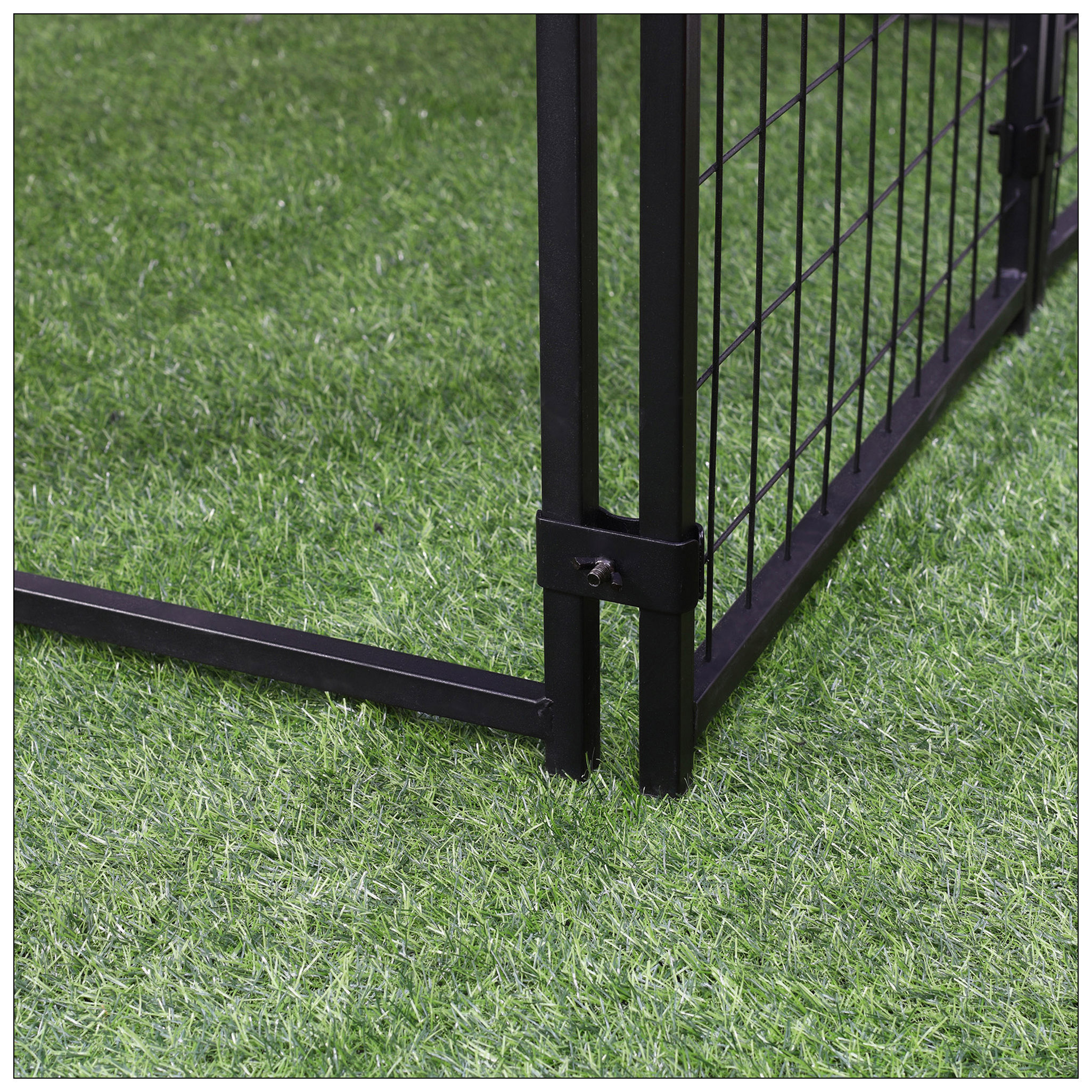 REDmintss 5' X 5' X 5' Outdoor Dog Kennel With UV-Resistant Canopy ...