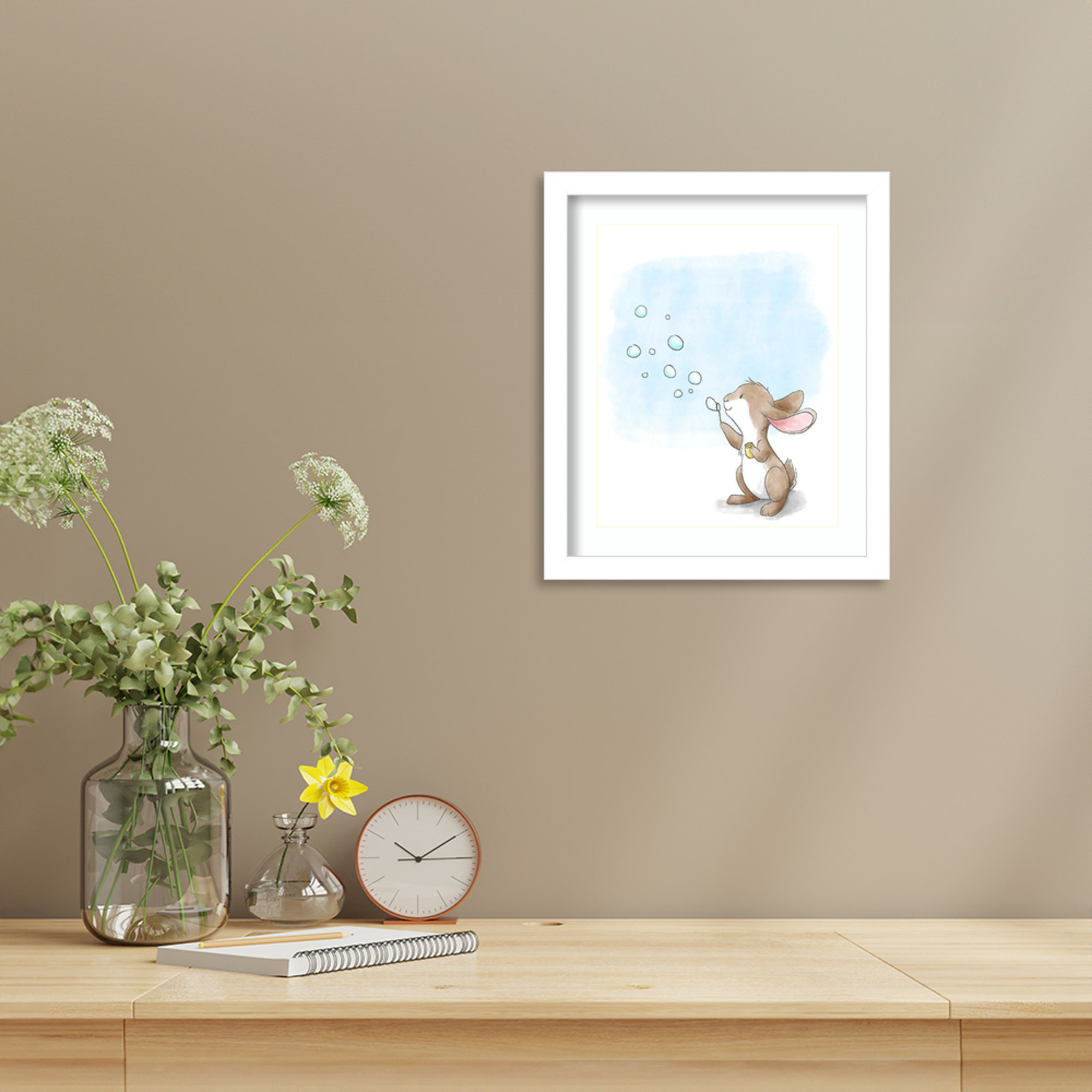 blowing bubbles wall art