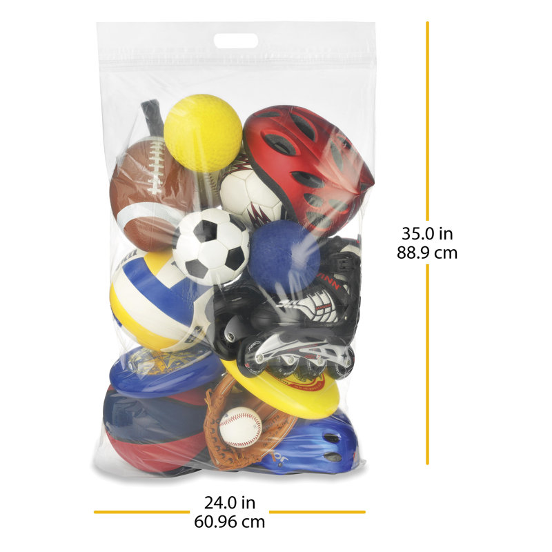 Whitmor Spacemaker Jumbo Storage Bag - Clear - Set of 4 | Wayfair