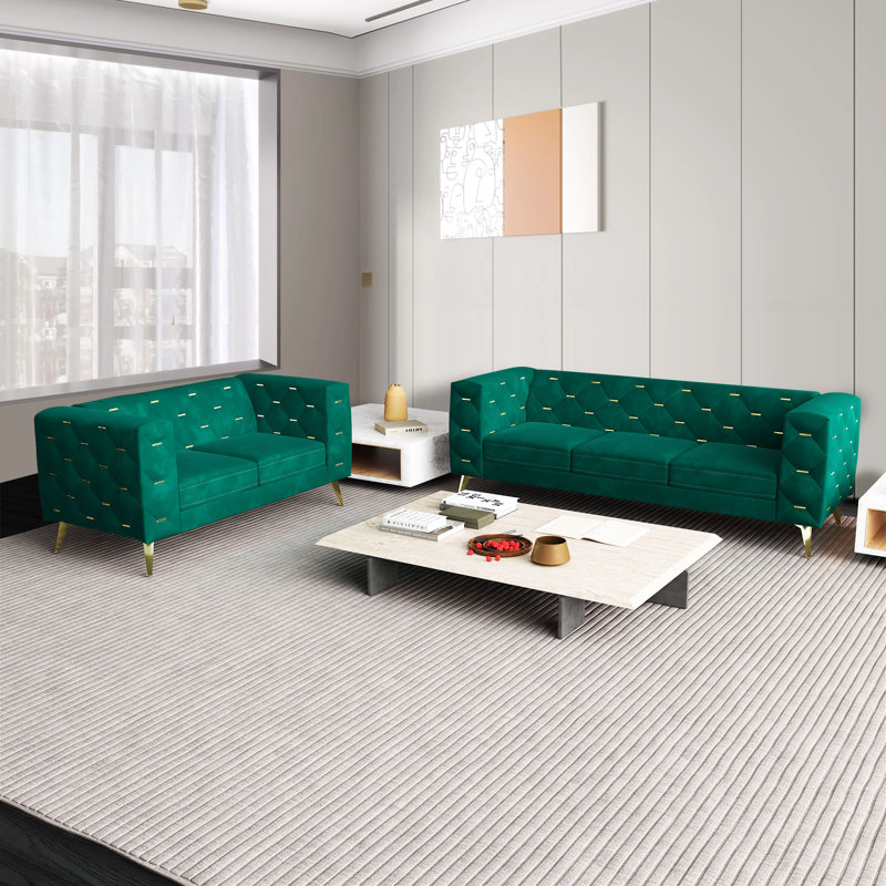 Rosdorf Park Jensyn 2 - Piece Velvet Living Room Set | Wayfair