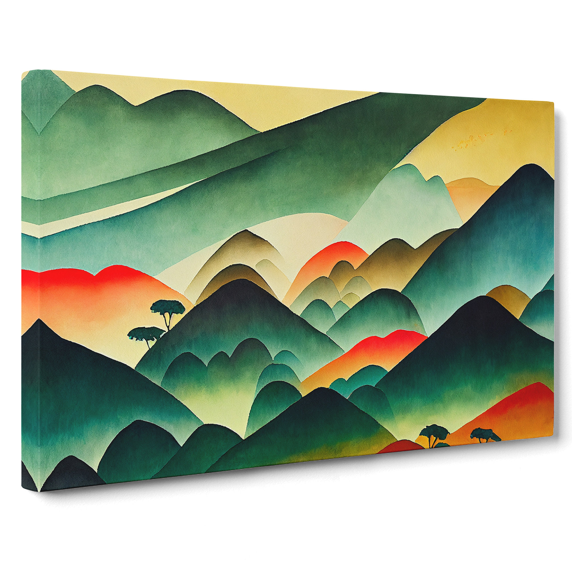 Metro Lane Rolling Mountain Range Vol.1 - Wrapped Canvas Graphic Art ...
