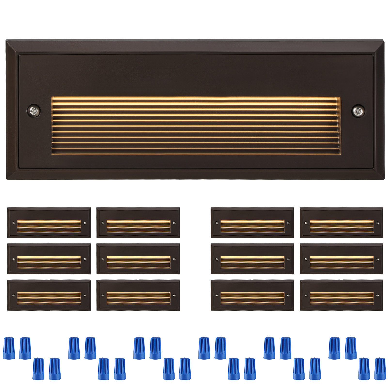 LEDVANS 9" LED Landscape Lights IP65 for Step Deck Pathway Fence 3000K ...