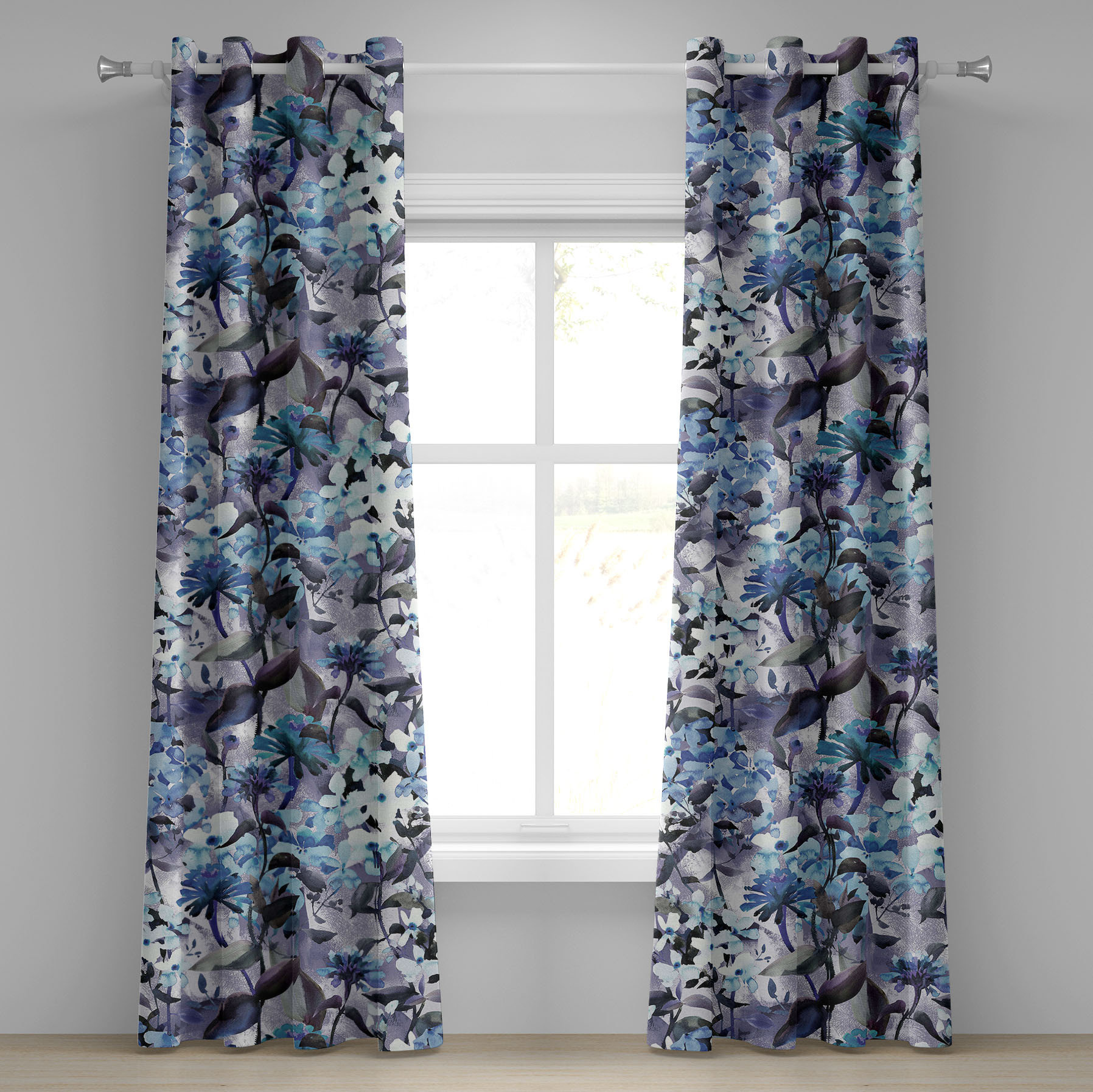 East Urban Home Dyfan Polyester Semi-Sheer Curtain Pair | Wayfair