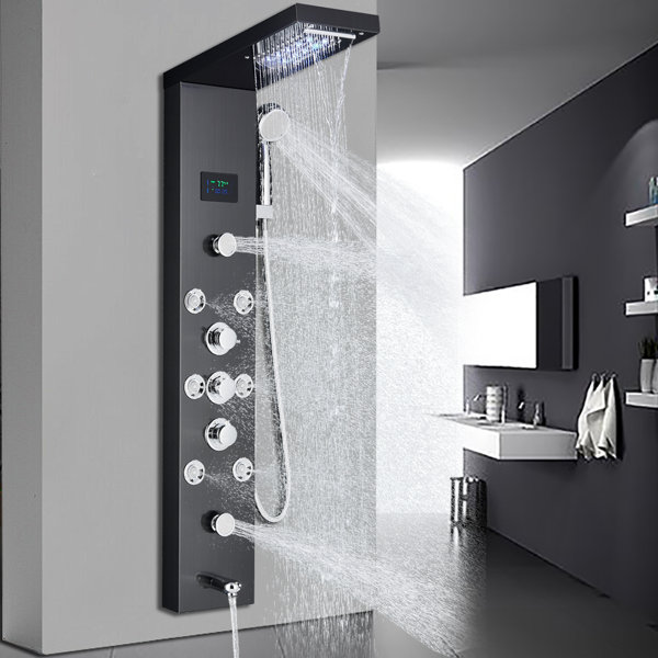 AlenArtWater Bathroom Shower Panel Tower System LED Temperature Display ...