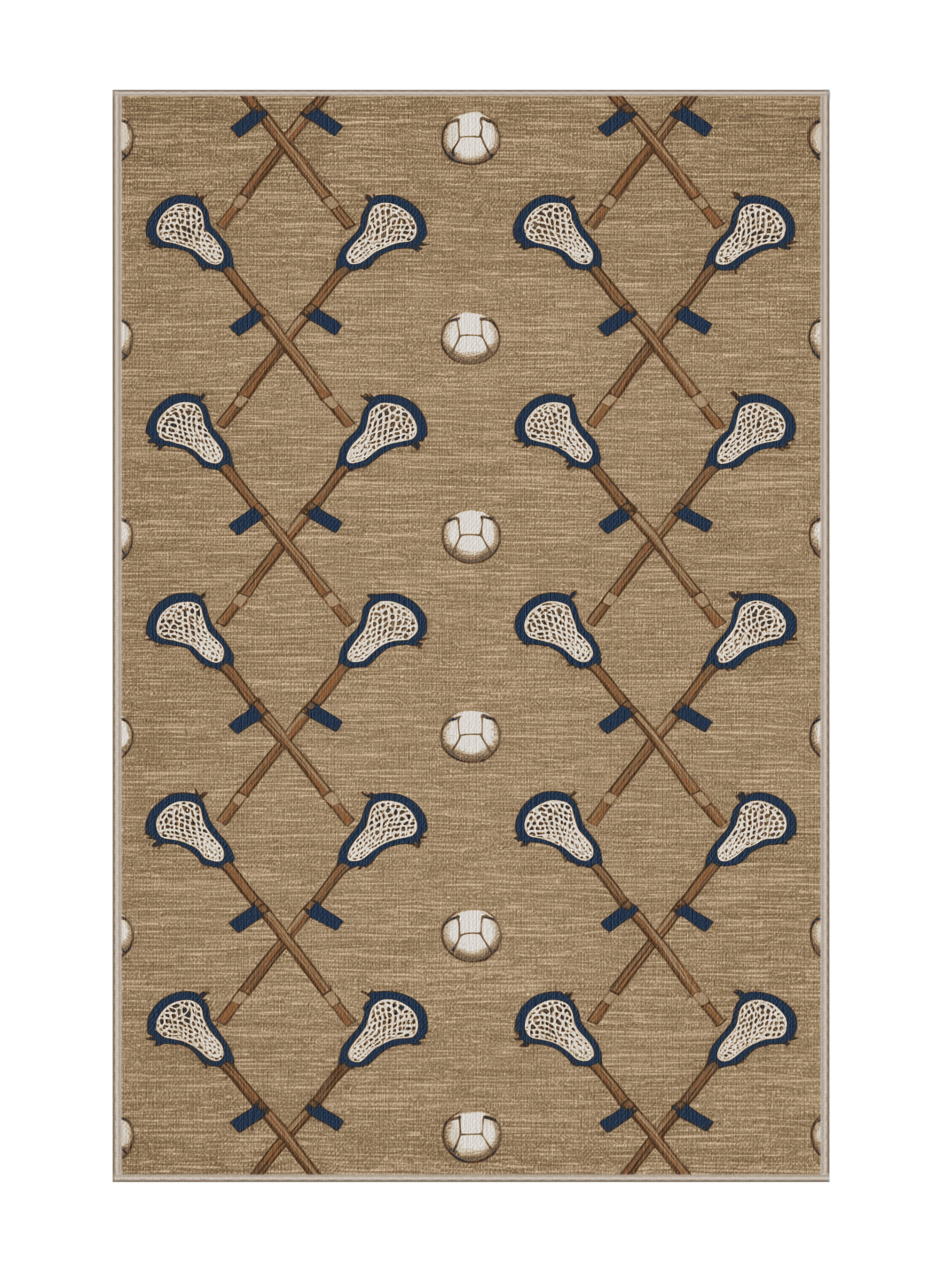 Red Barrel Studio® Washable Lacrosse Sports Area Rug | Wayfair