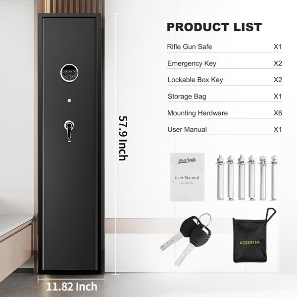 Blacksmith Gun Safe Lock & Reviews | Wayfair