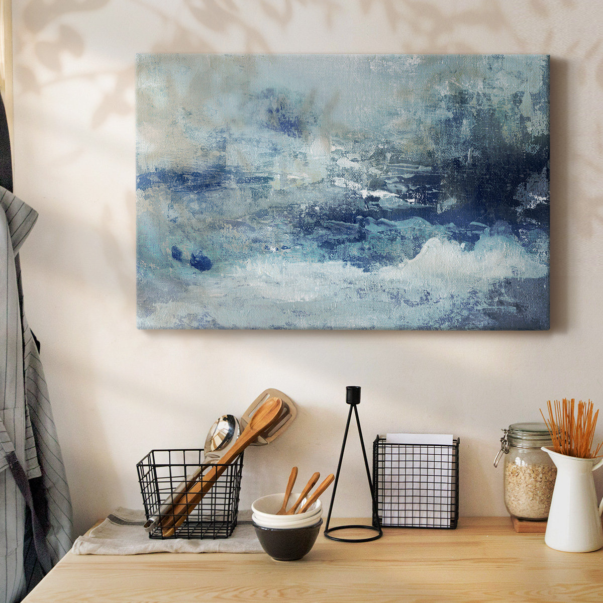 Wrought Studio™ Blue Cloudscape-Gallery Wrapped Canvas | Wayfair