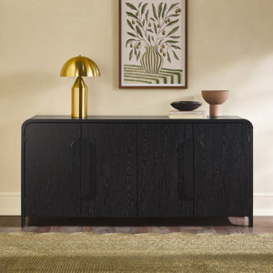 George Oliver Randolph 4-Door Sideboard 63" Modern Buffet with Rounded ...