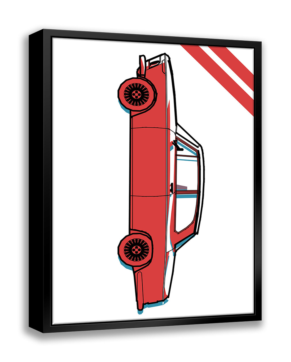 ATX Art Group LLC Red Car - Graphic Art | Wayfair