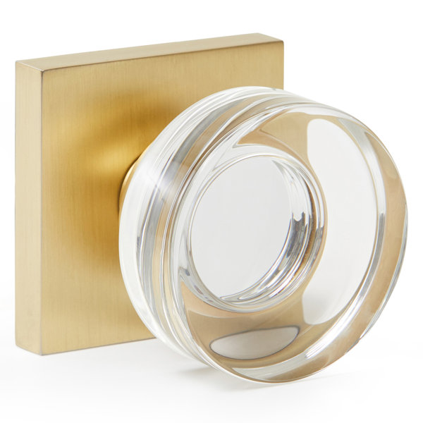 Explore Hardware Florence Satin Gold Door Knob with Crystal Handle ...