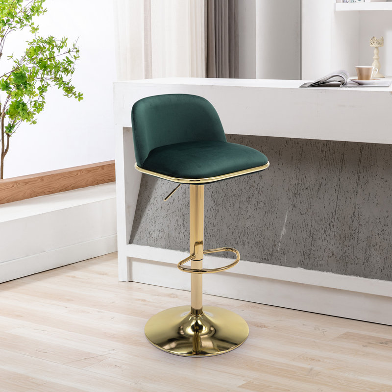 Mercer41 Miloud Adjustable Swivel Barstools Modern Bar Stools Back ...