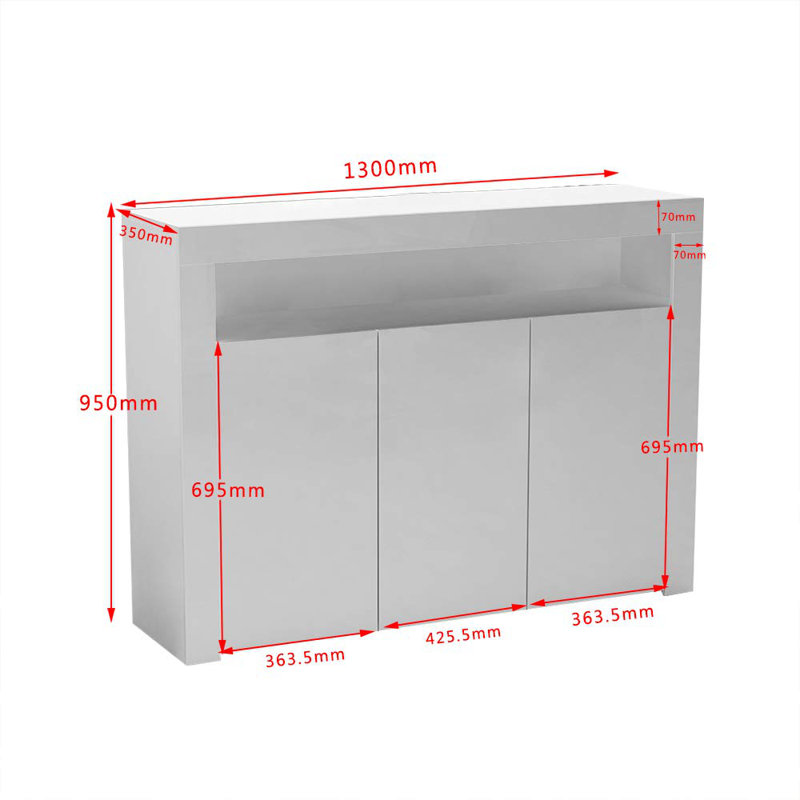 Metro Lane Azania 130cm Wide Sideboard | Wayfair.co.uk