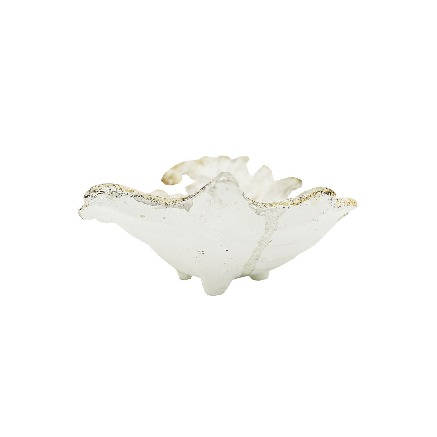 House of Hampton® Leaf Trinket Dish Antique White Cast Iron | Wayfair