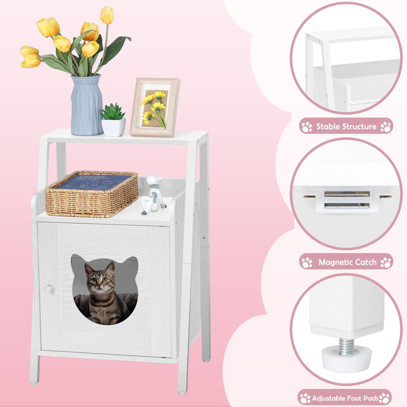 Tucker Murphy Pet™ Bedside Table Cat Litter Box | Wayfair