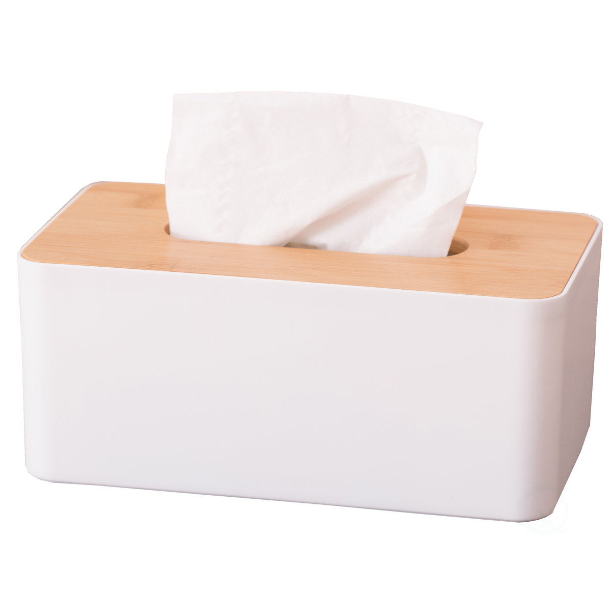 Red Barrel Studio® Magee Bamboo Top Tissue Box Cover & Reviews | Wayfair