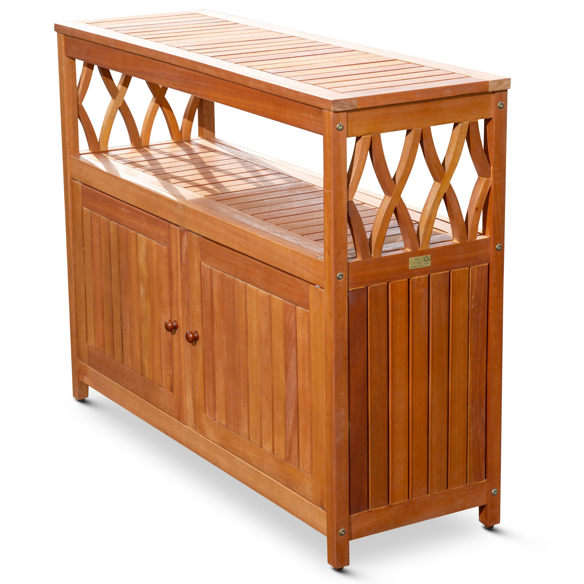 Breakwater Bay Aabriella Kitchen Cart with Solid Wood Top | Wayfair