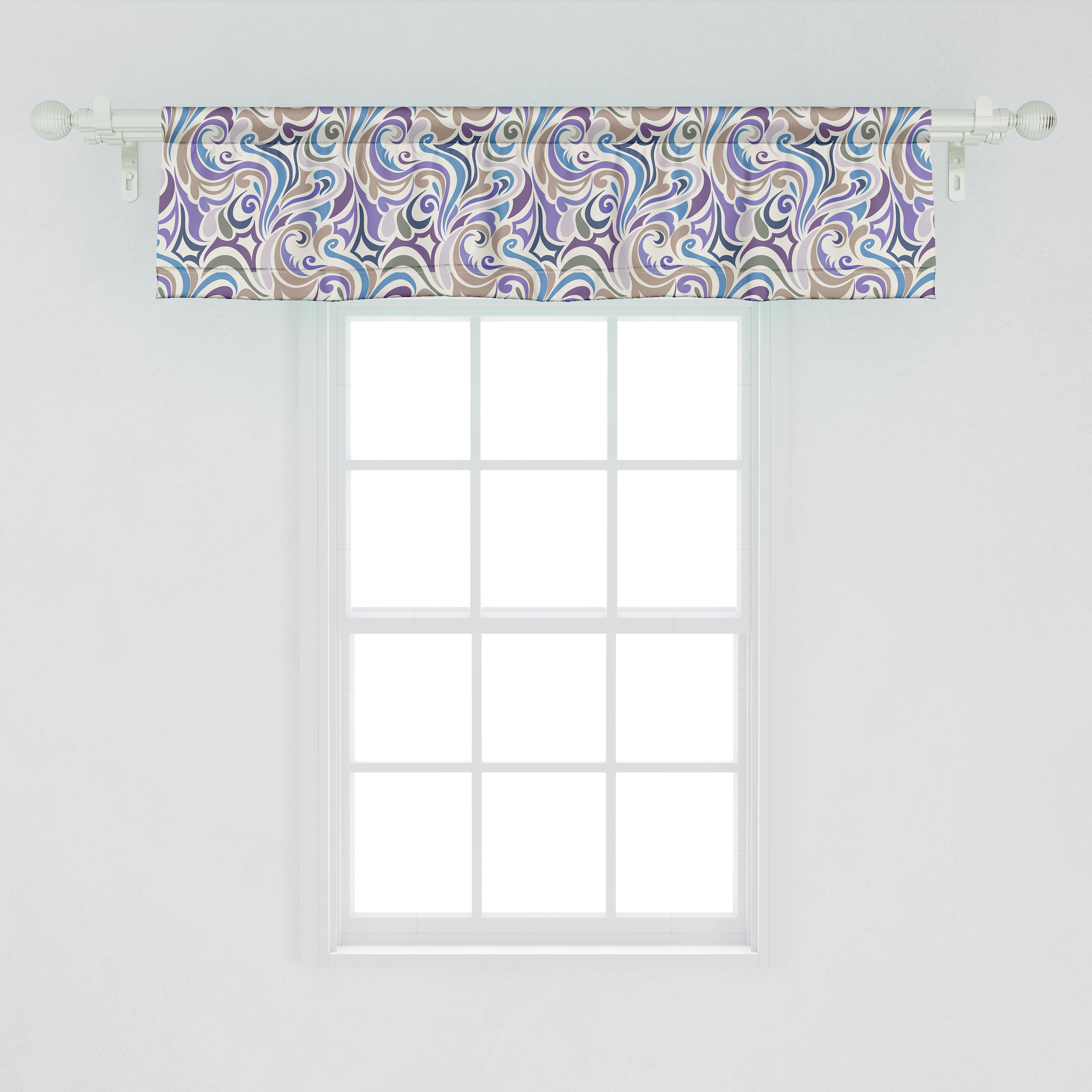 Ambesonne Abstract Valance Pack of 2 Funky Asymmetrical Shapes ...