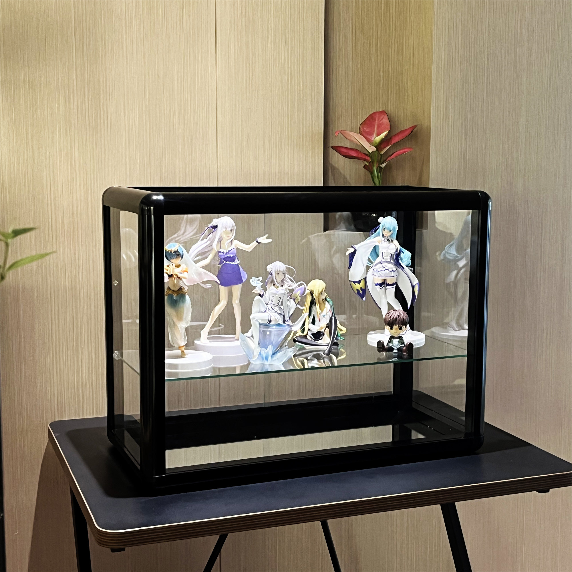 Latitude Run® Tempered Glass Counter Top Display Showcase With Sliding ...