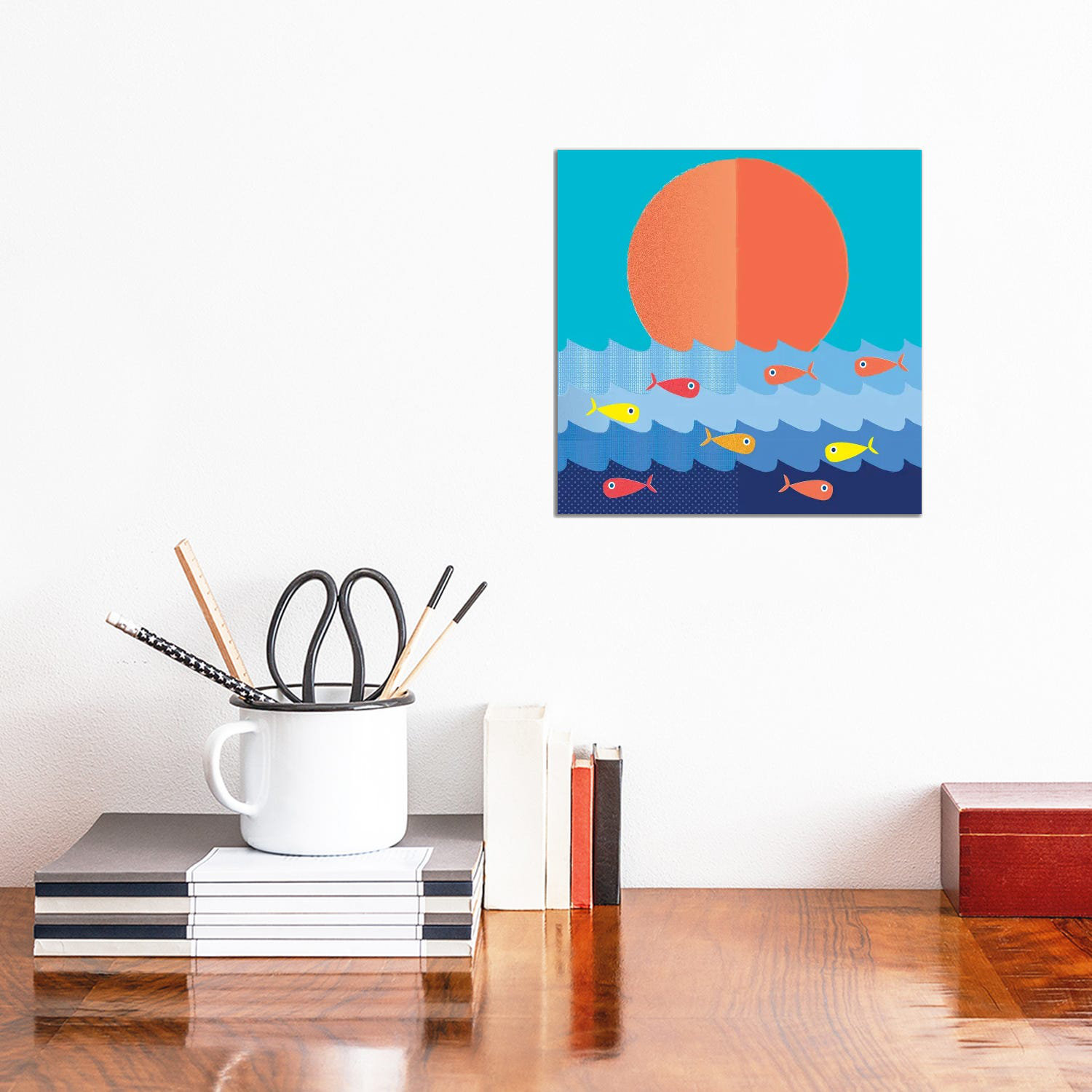 East Urban Home Fish Fishing For Friends by Show Me Mars - Wrapped ...