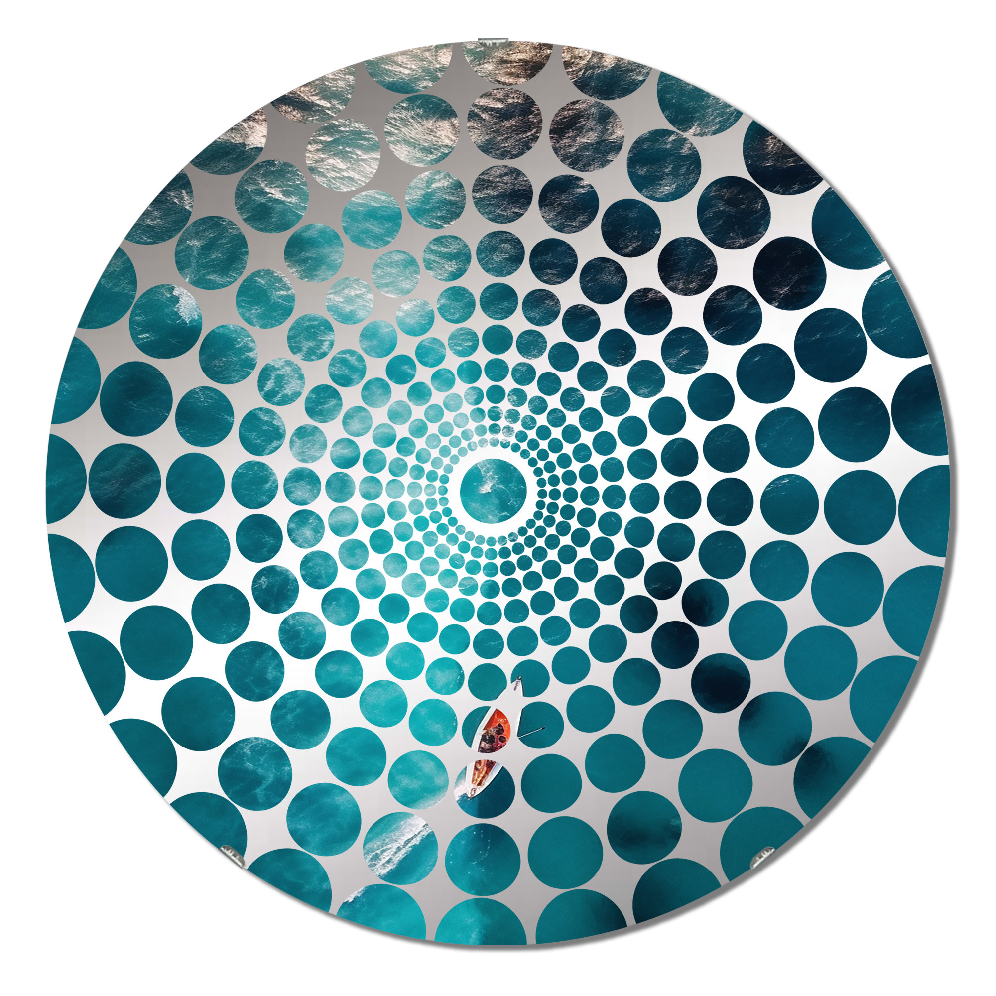 East Urban Home Dominico - Concentric Circles Decorative Mirror | Wayfair