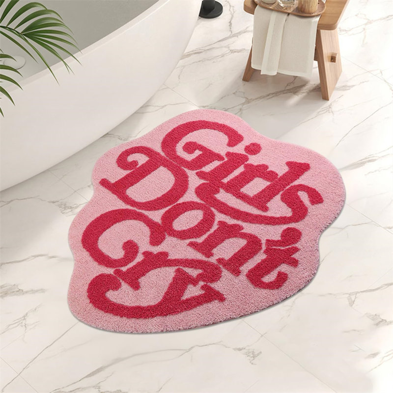 Trinx Girls Don't Cry Rug Pink Aesthetic Bedroom Rug Cute Preppy Funny ...