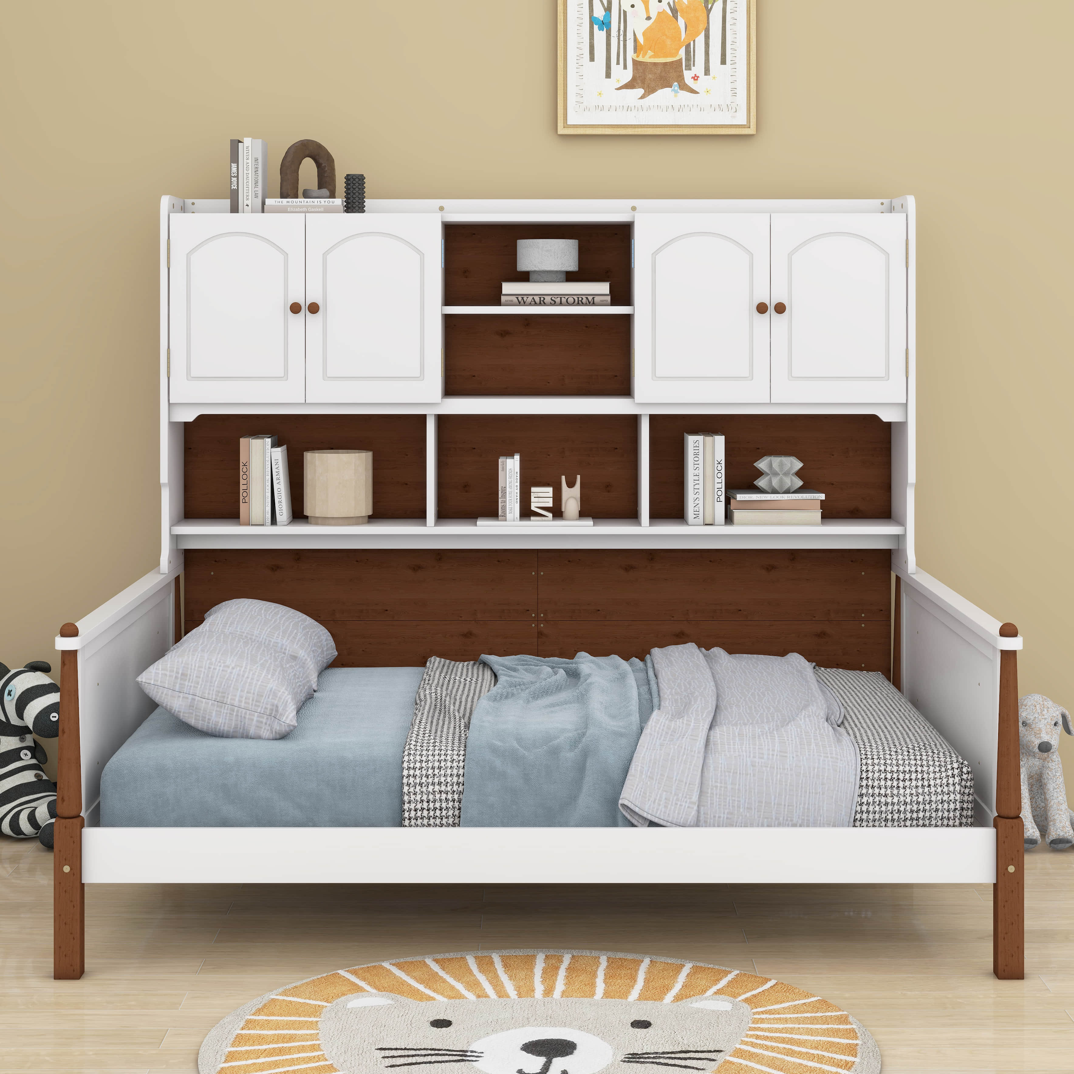 Red Barrel Studio® Sharrel Twin Size Platform Bed with Multiple Storage ...