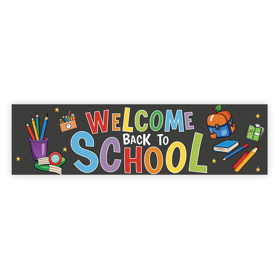Koyal Wholesale 13X48 Welcome Back To School Banner Colorful Horizontal ...