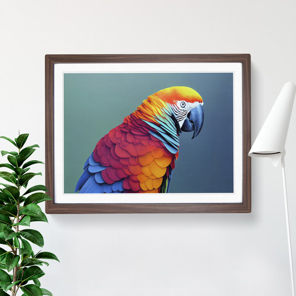 Bay Isle Home Colourful Parrot Portrait Vol.6 - Single Picture Frame ...