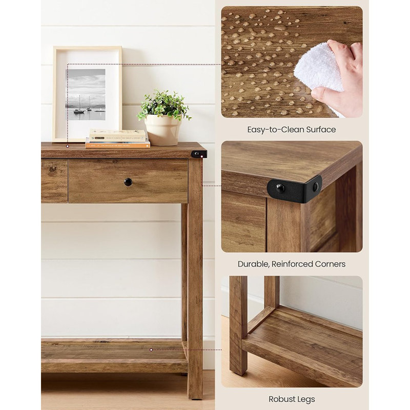Loon Peak® Console Sofa Table, Narrow Entryway Table With 3 Drawers ...