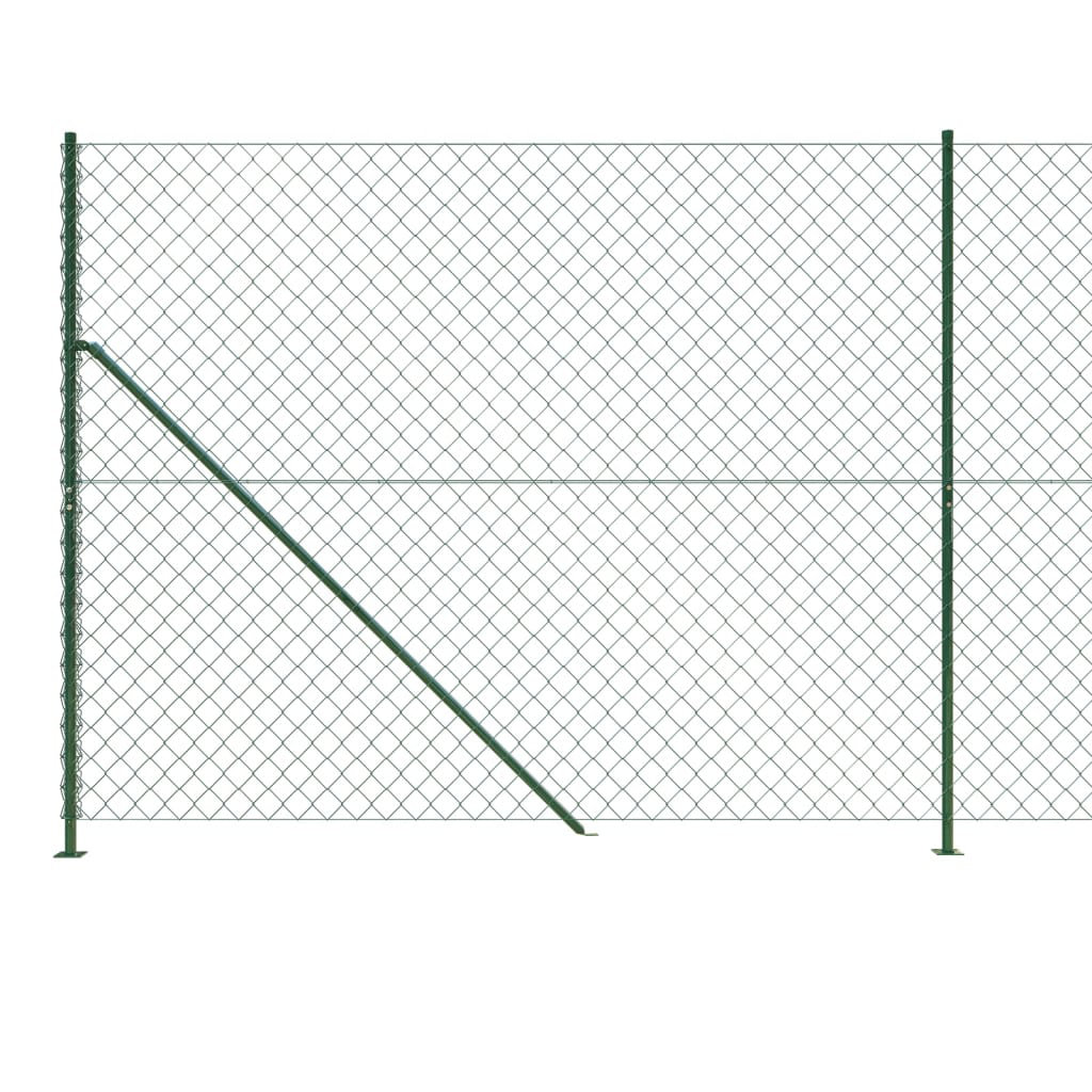 vidaXL Chain Link Fence Outdoor Garden Wire Mesh Cyclone Fence with ...