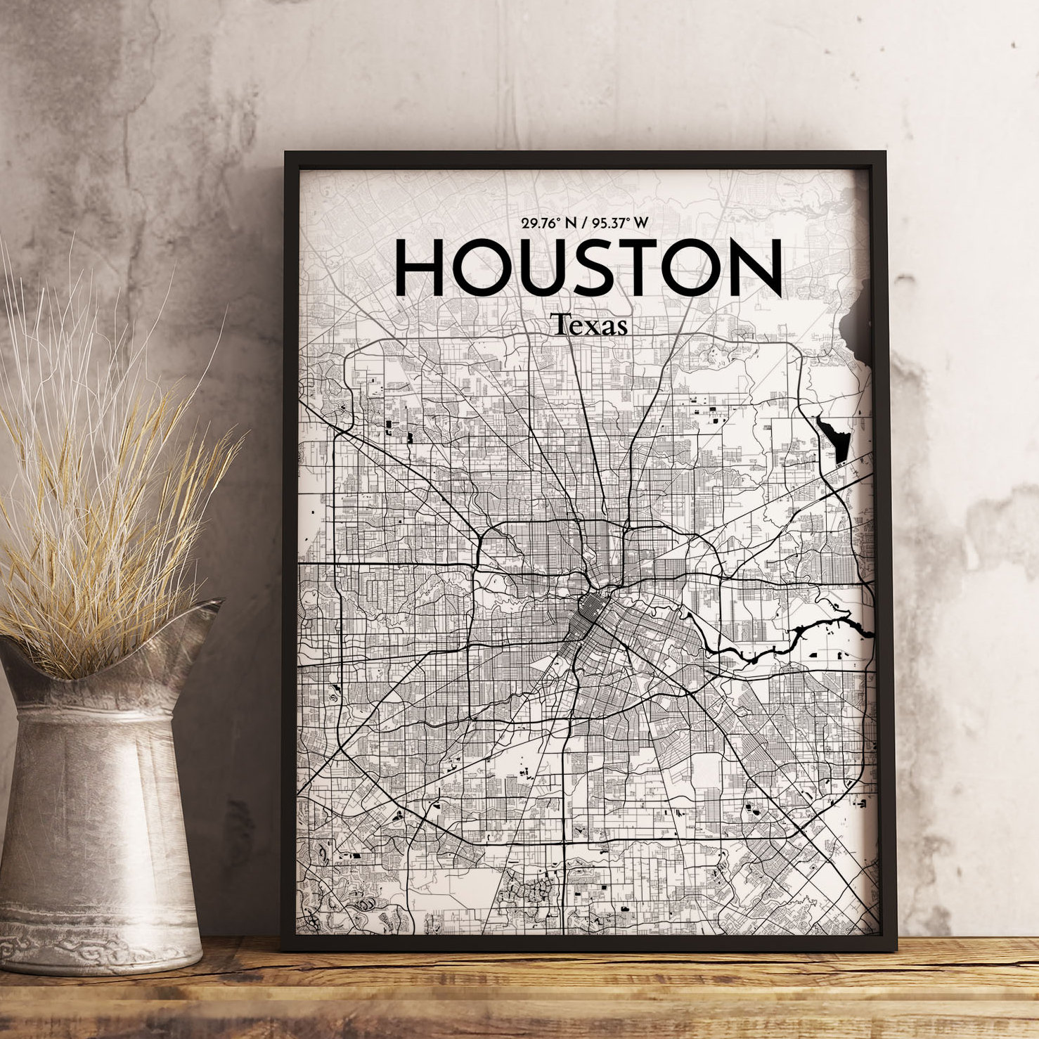 Wrought Studio " Houston City Map " & Reviews | Wayfair
