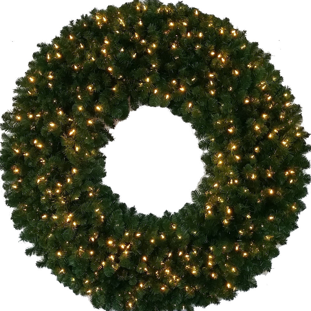 ACWreaths Christmas LED Lights PVC Wreath | Wayfair