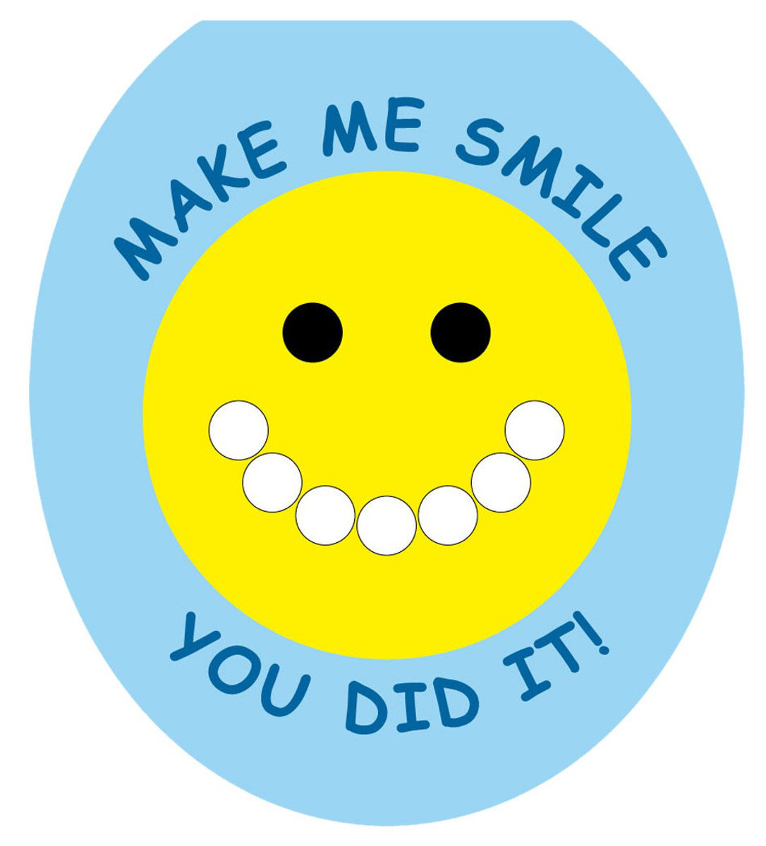 Toilet Tattoos Toilet Training Smiley Face Toilet Seat Decal | Wayfair