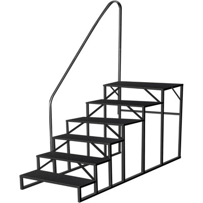 WFX Utility™ RV Steps with 2 Handrail, 5 Steps Mobile Home Ladder ...