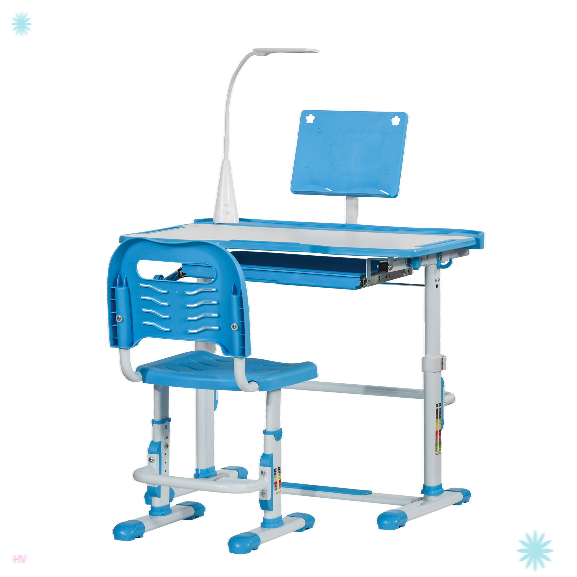 Trinx Height Adjustable School Study Table And Chair | Wayfair
