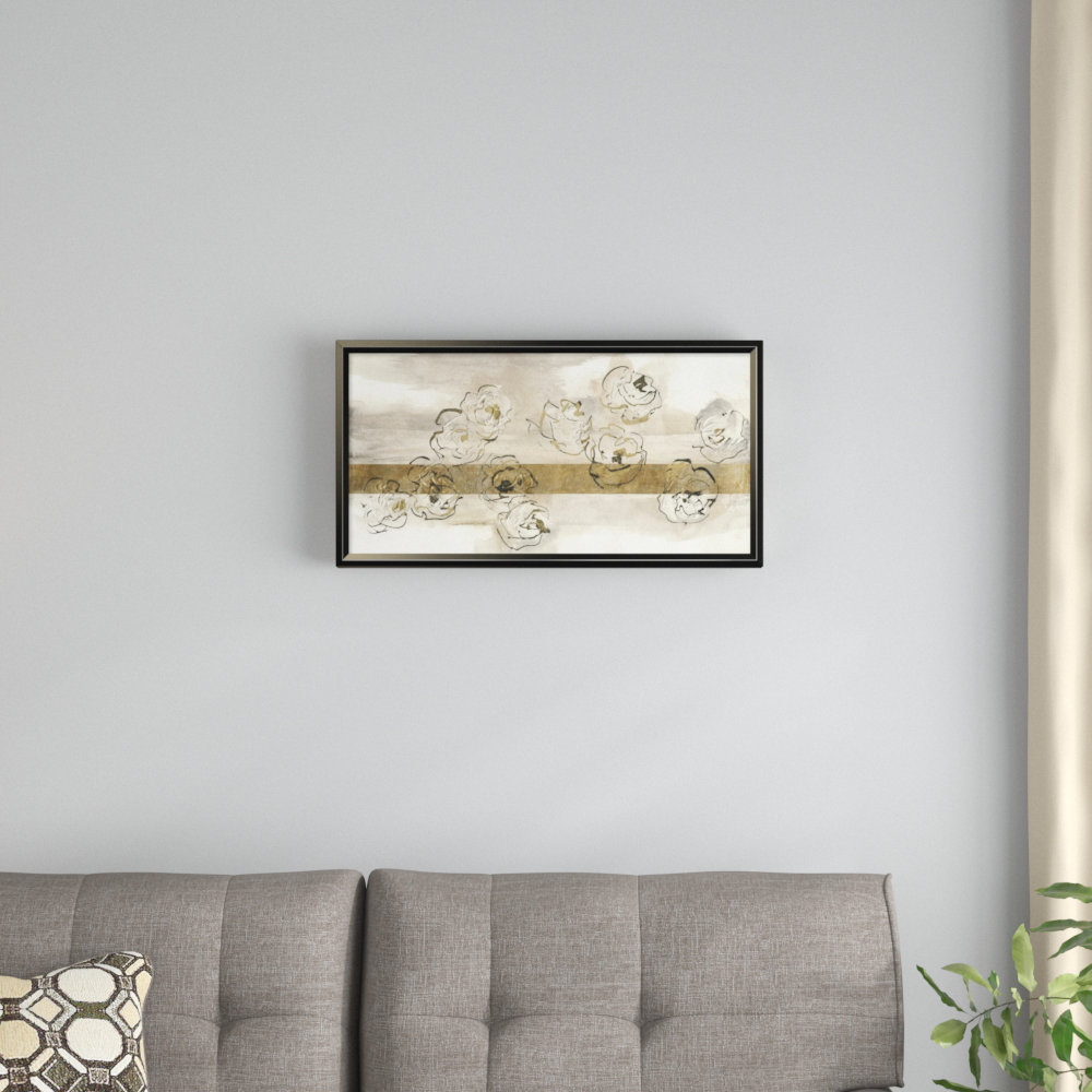 East Urban Home 'Dusted Gold Panel III' Framed Print on Canvas ...