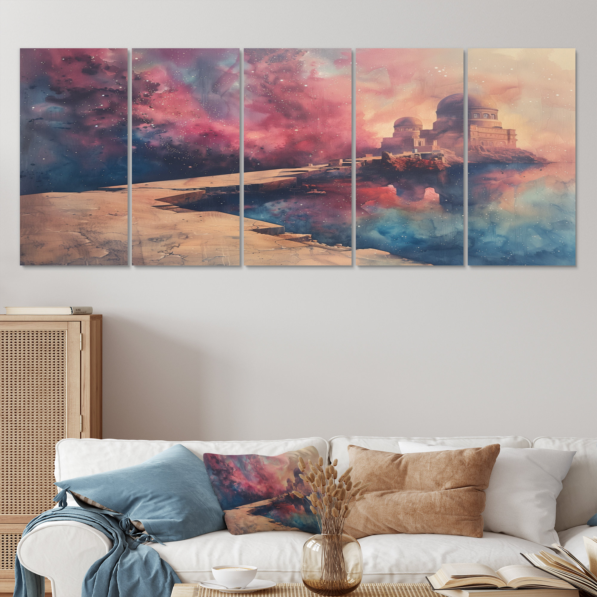 Lark Manor™ Pink Blue Summer Astral Observatories I - Observatories ...