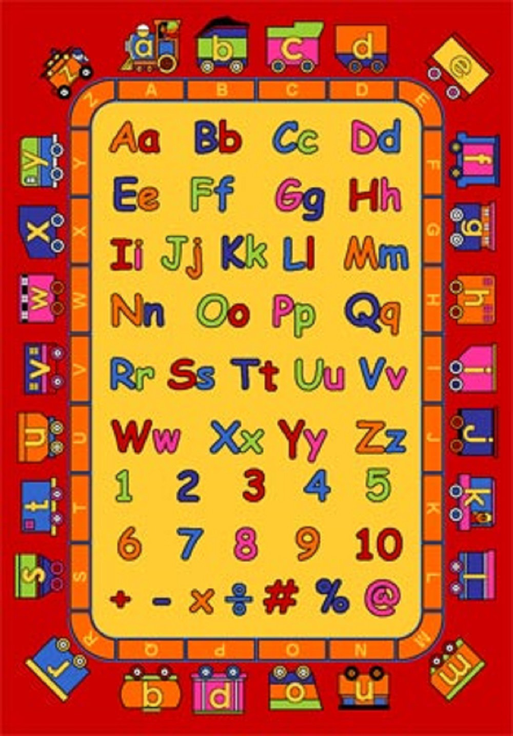Zoomie Kids Stryker Kids Alphabet Fun Yellow Area Rug | Wayfair