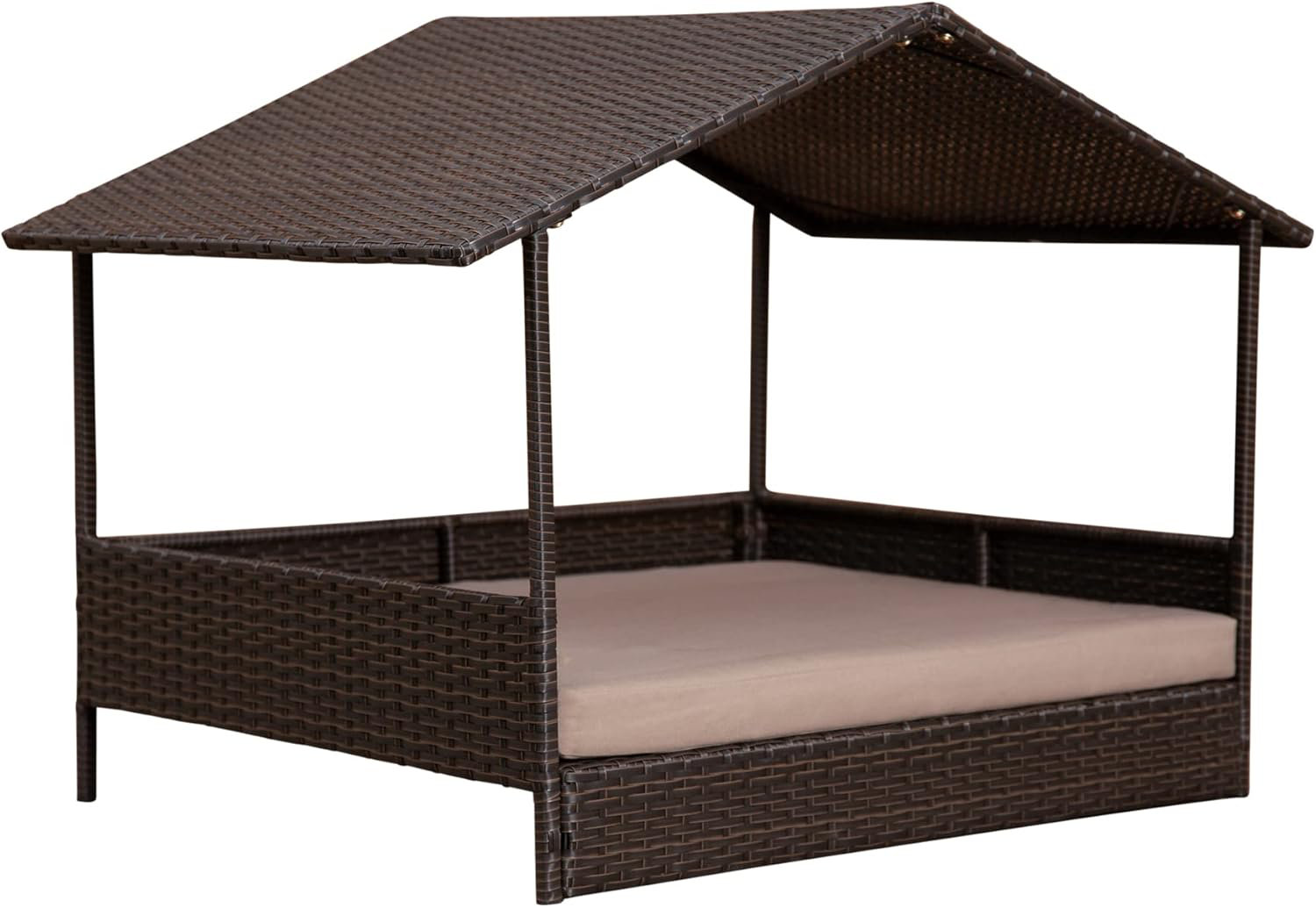 Archie & Oscar™ Rattan Wicker Indoor Outdoor Cabana Raised Pet Bed ...