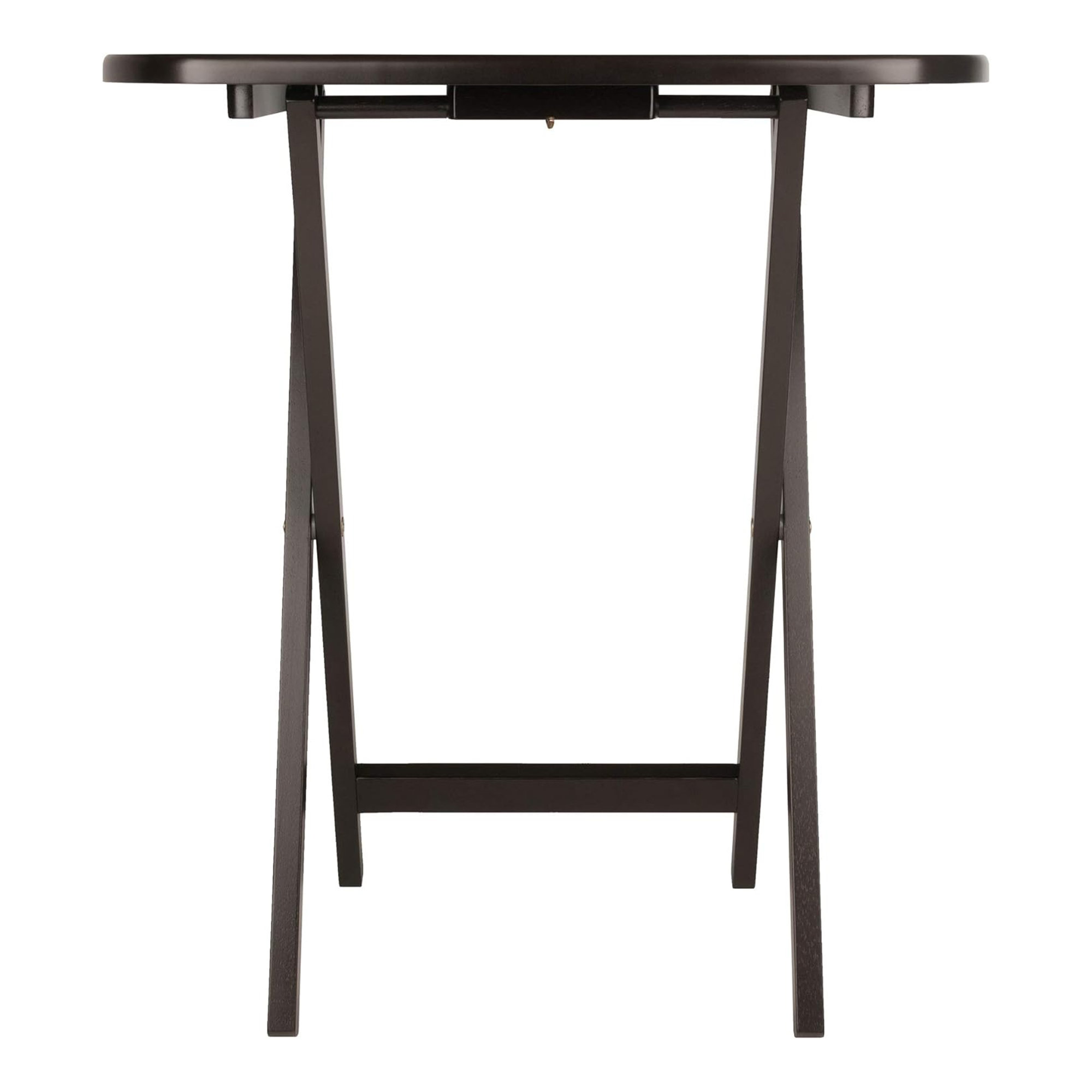 KIBNOF Oversize Snack Table 2-Piece Set, Coffee Finish, Solid/Composite Wood – 23.62W x 15.75D x ...