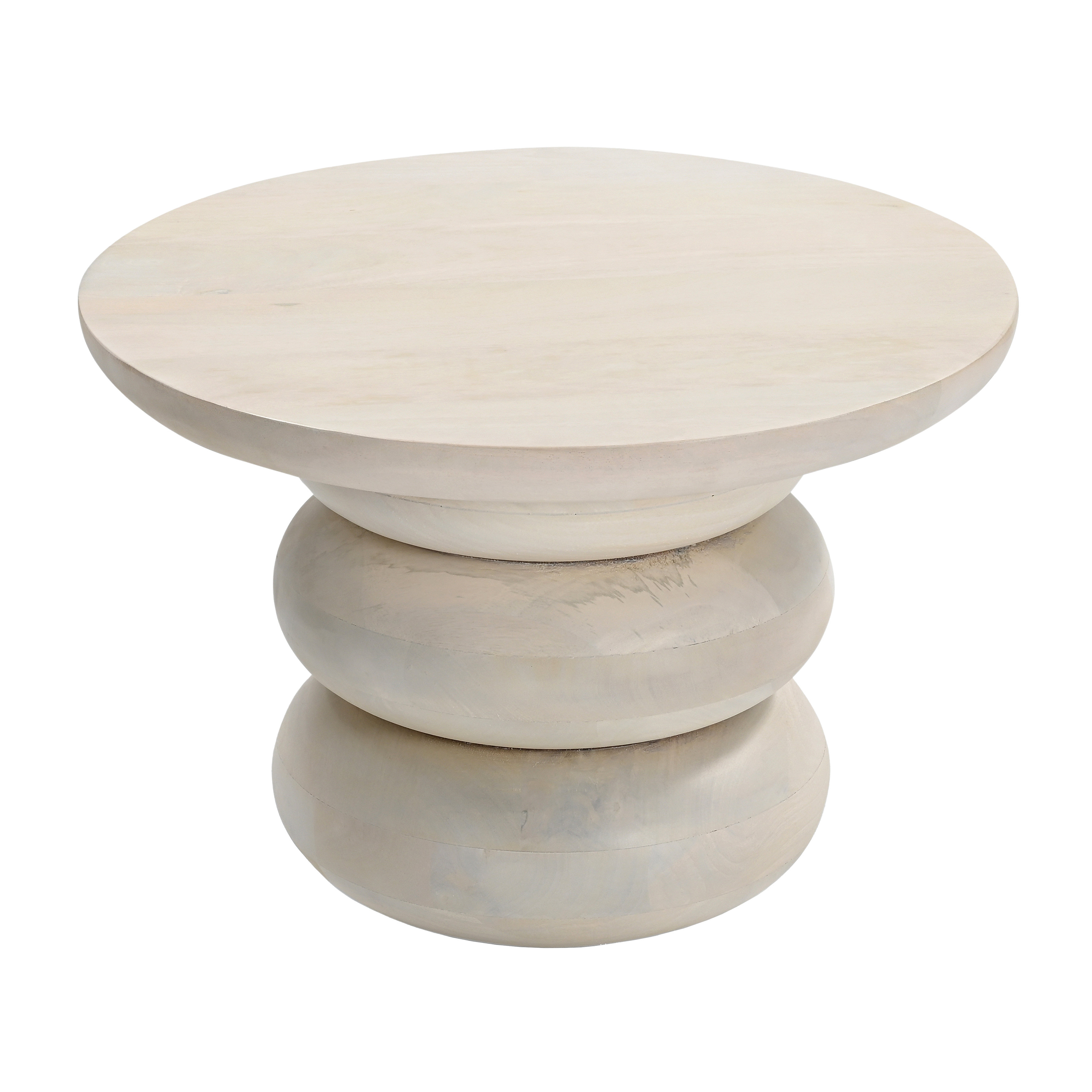 Orren Ellis Jeneanne Modern Mango Wood Accent Table with Sculptural ...