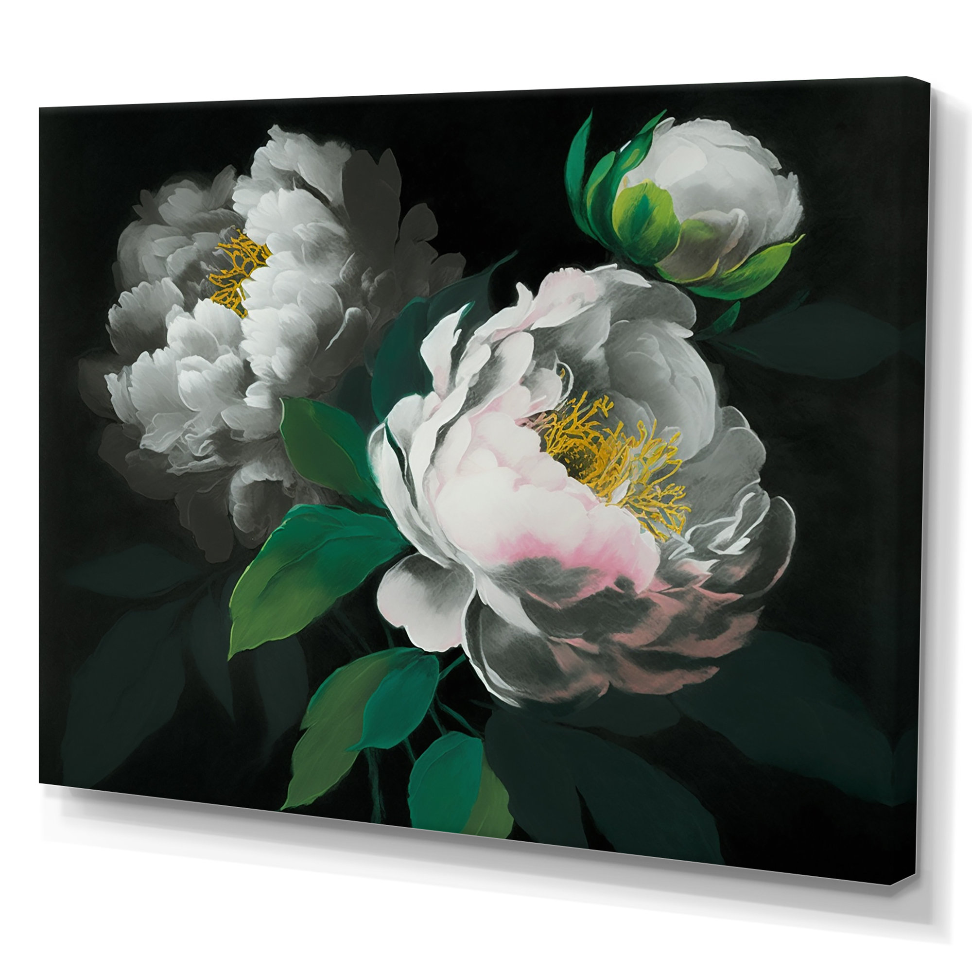 Winston Porter Blooming White Peony III - Print | Wayfair
